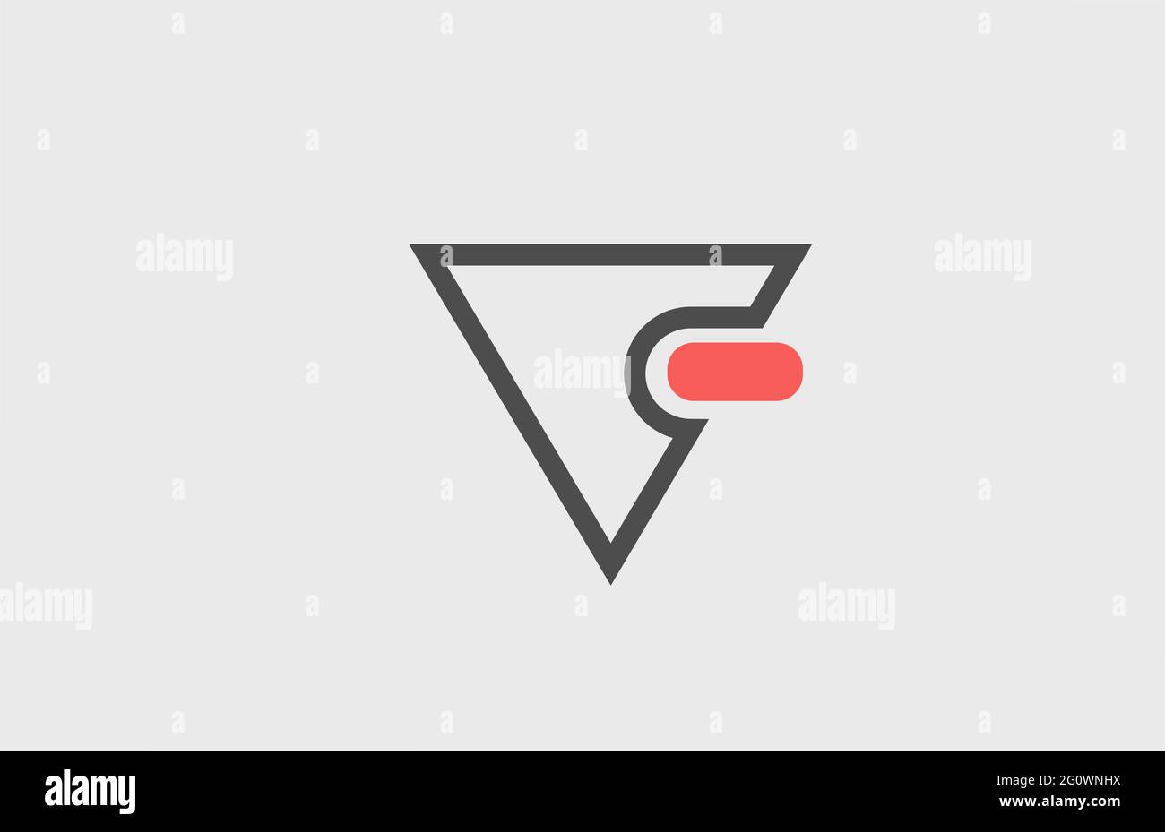 pink grey V alphabet letter logo icon. Geometric design for company ...