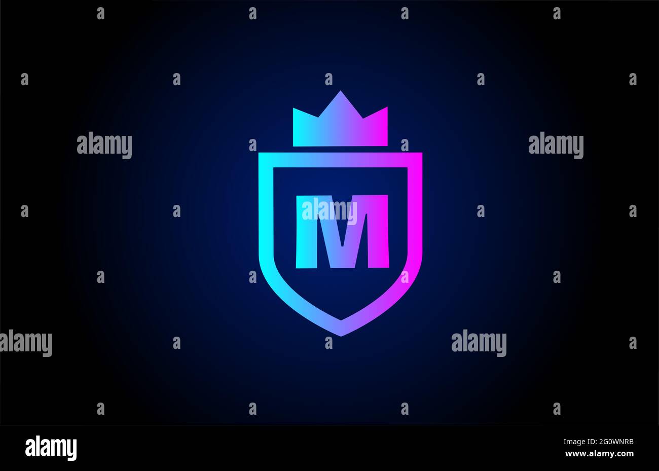 royal M alphabet letter logo icon for business. Company design with ...