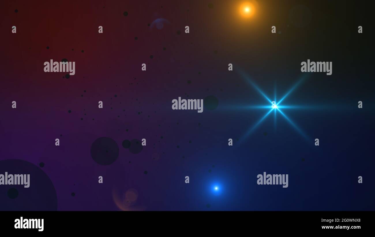 abstract space planets light stars illustration Stock Photo - Alamy