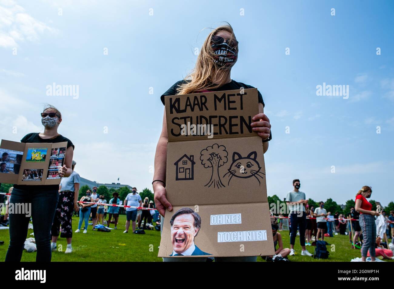 Student students holding signs posters hi-res stock photography and ...