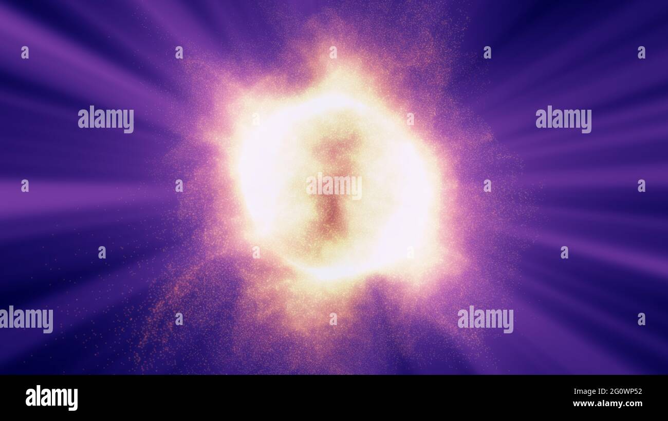 Abstract particles sun solar flare particles illustration 3d render ...