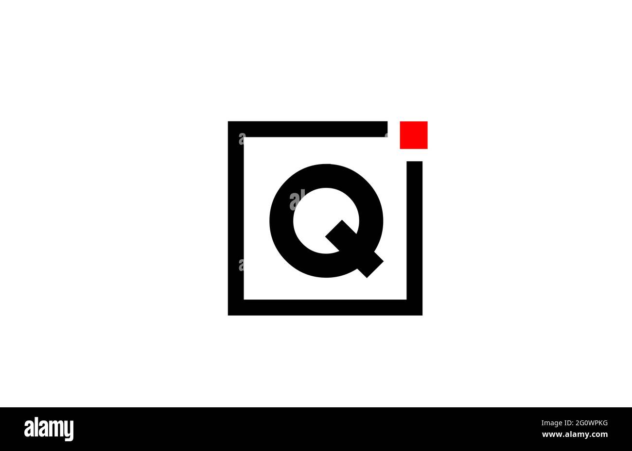 Q alphabet letter icon logo in black and white. Company and business ...