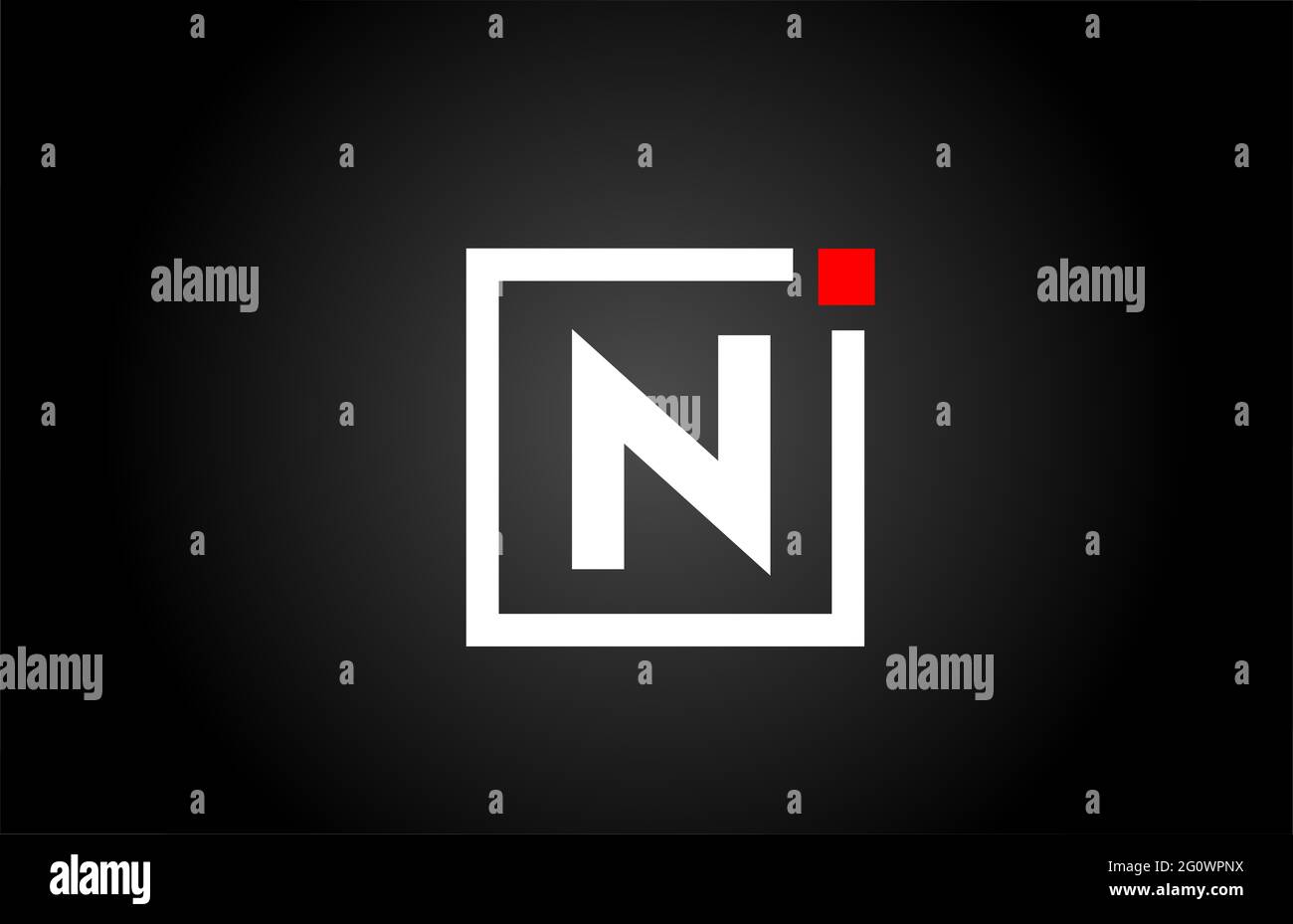 N alphabet letter icon logo in black and white color. Company and ...
