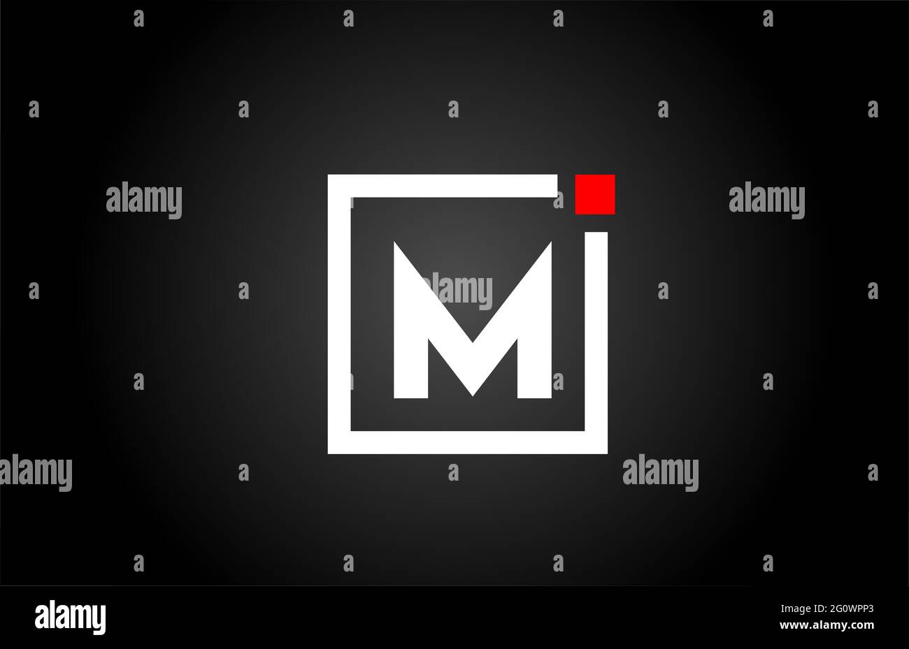 M alphabet letter icon logo in black and white color. Company and ...