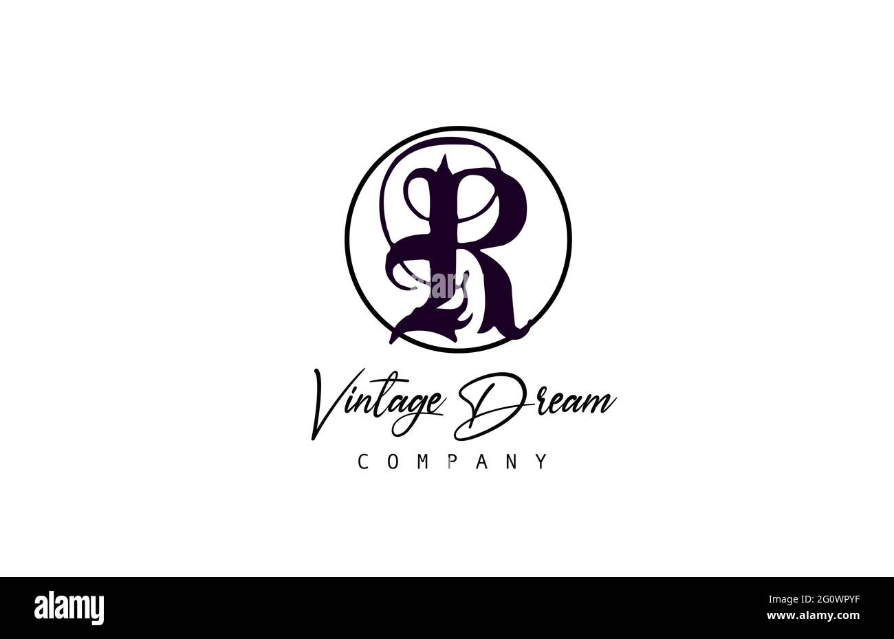 R alphabet letter logo icon. Vintage design concept for company and ...