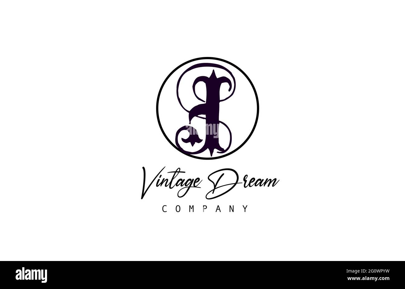 J alphabet letter logo icon. Vintage design concept for company and ...