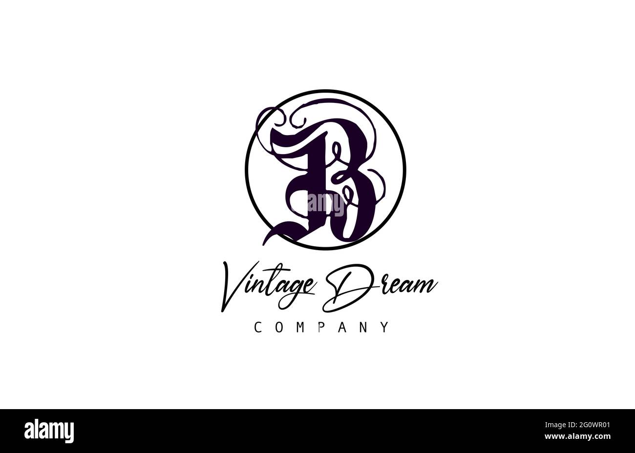 B alphabet letter logo icon. Vintage design concept for company and ...