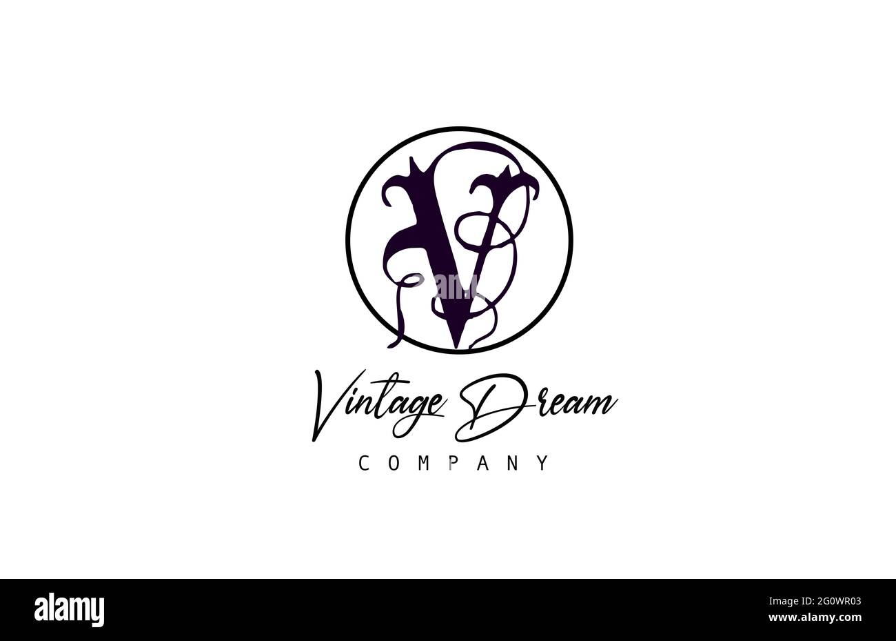 V alphabet letter logo icon. Vintage design concept for company and ...