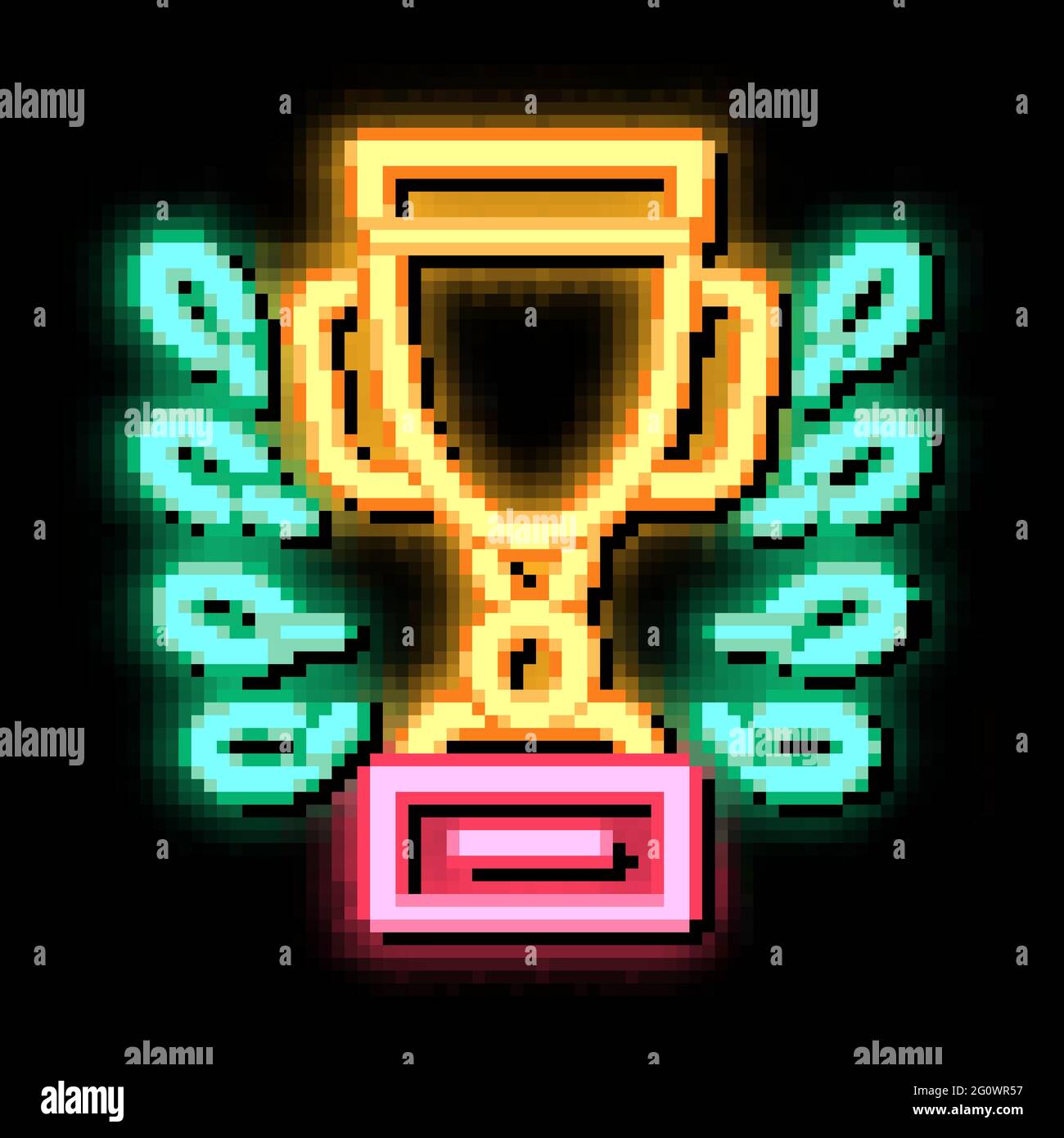 Champion Cup neon glow icon illustration Stock Vector Image & Art - Alamy