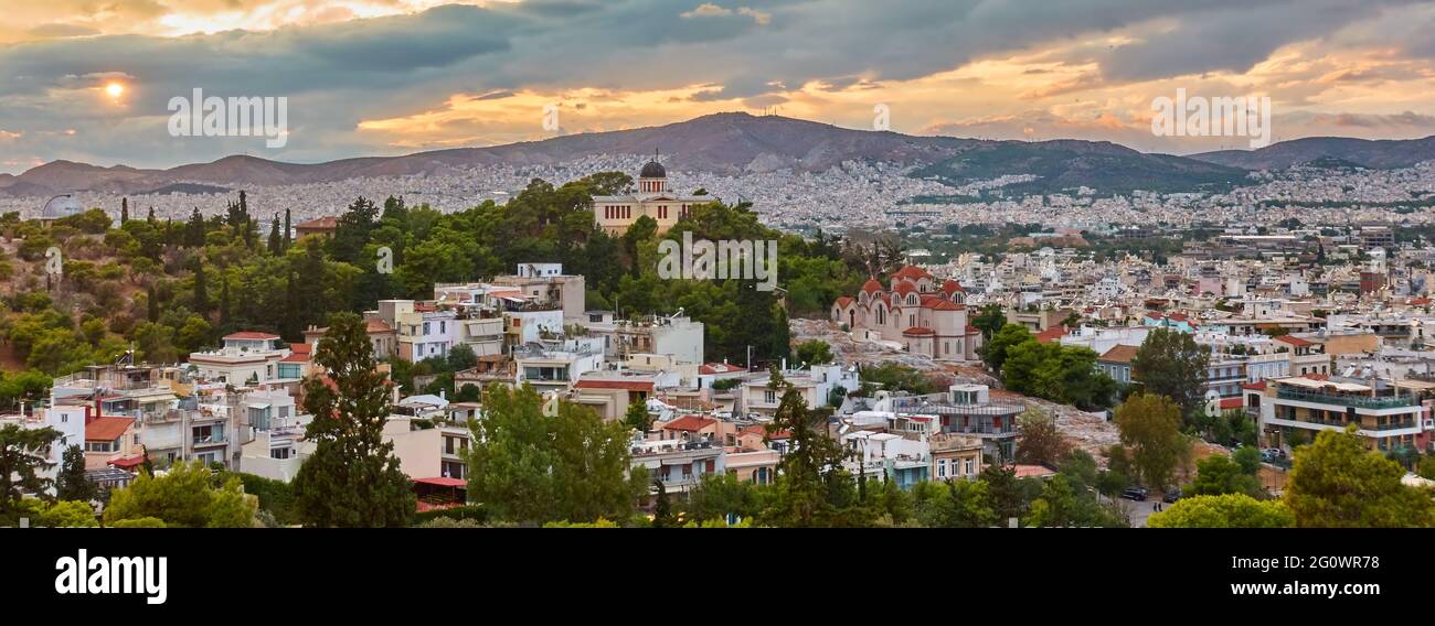 Athens city landscape hi-res stock photography and images - Alamy