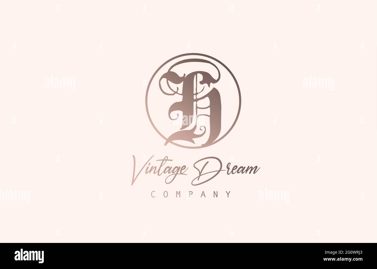 H brown pastel color alphabet letter logo icon. Vintage design concept ...