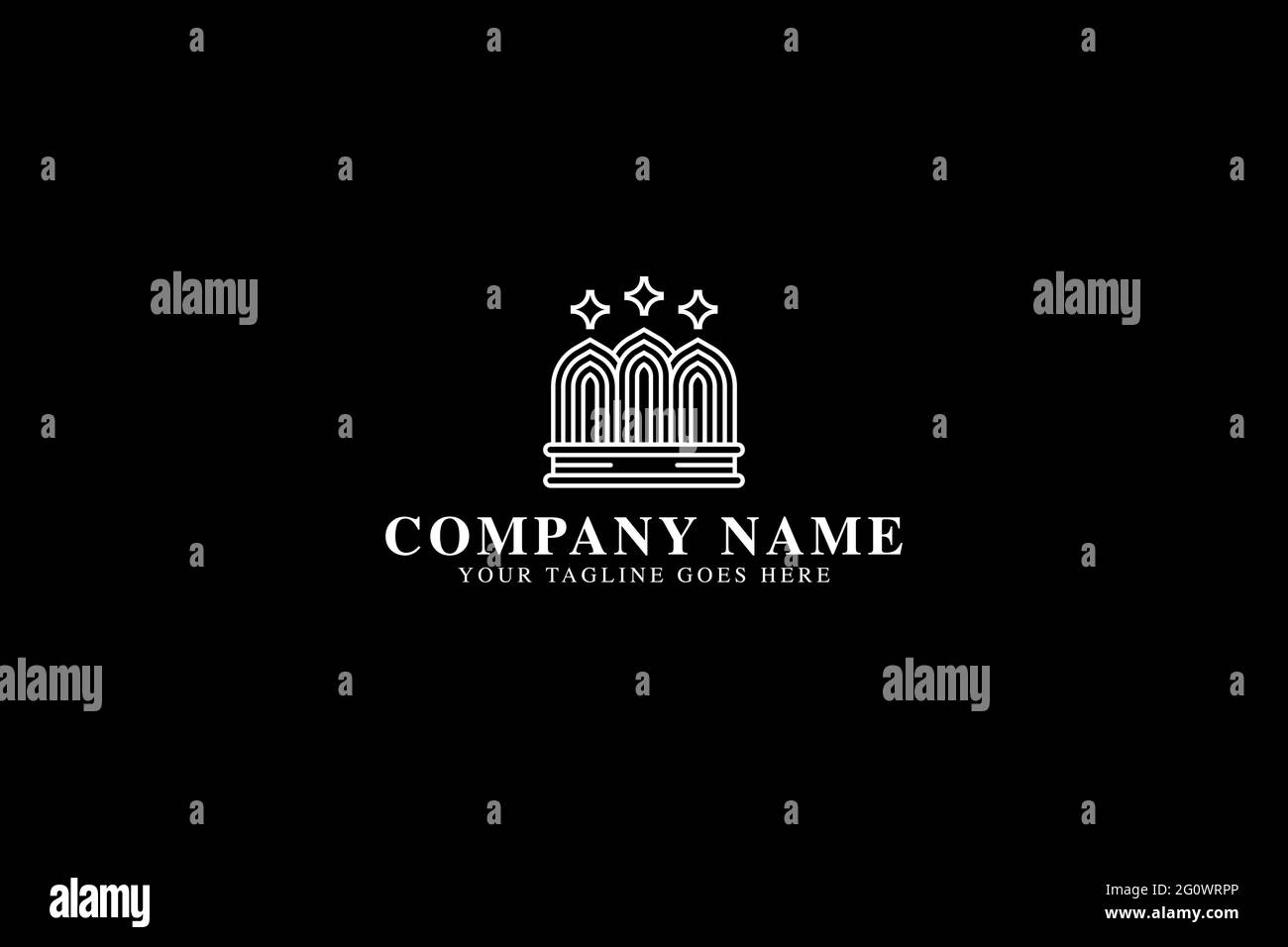 minimalist crown king or queen monoline logo design Stock Vector Image ...