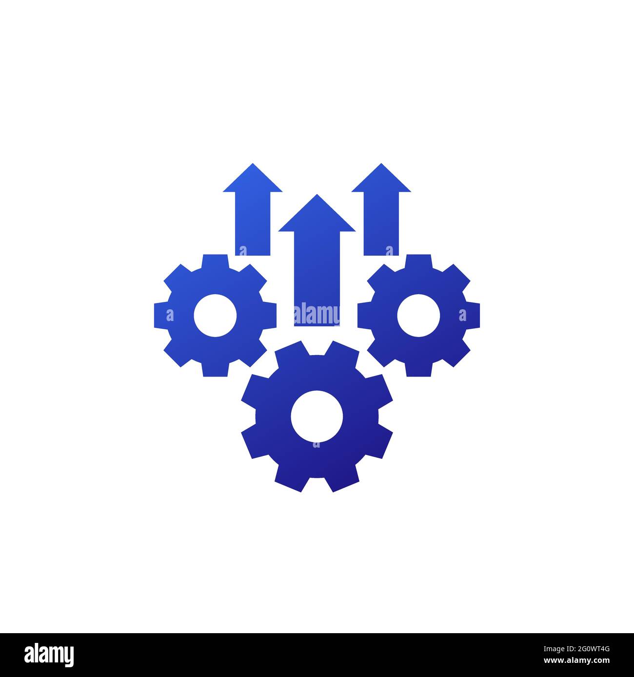 Operational Excellence Or Production Growth Icon Stock Vector Image