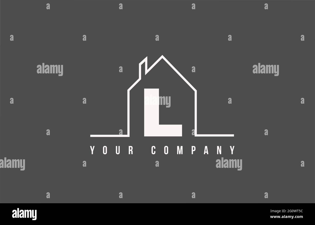 L alphabet letter logo icon of a home. Real estate house design for ...