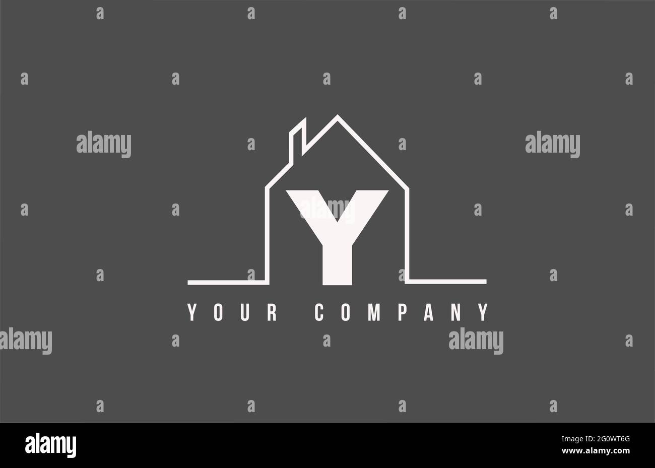 Y alphabet letter logo icon of a home. Real estate house design for ...