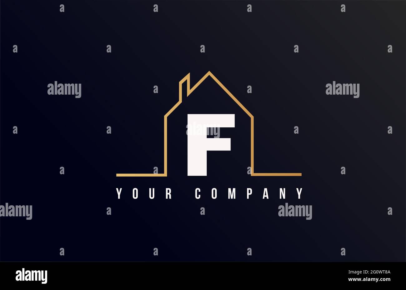 F house alphabet letter logo icon design. House real estate for company ...