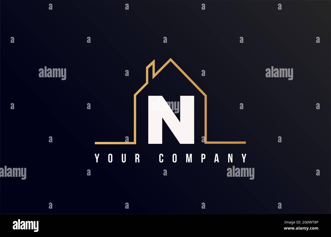 N house alphabet letter logo icon design. House real estate for company ...