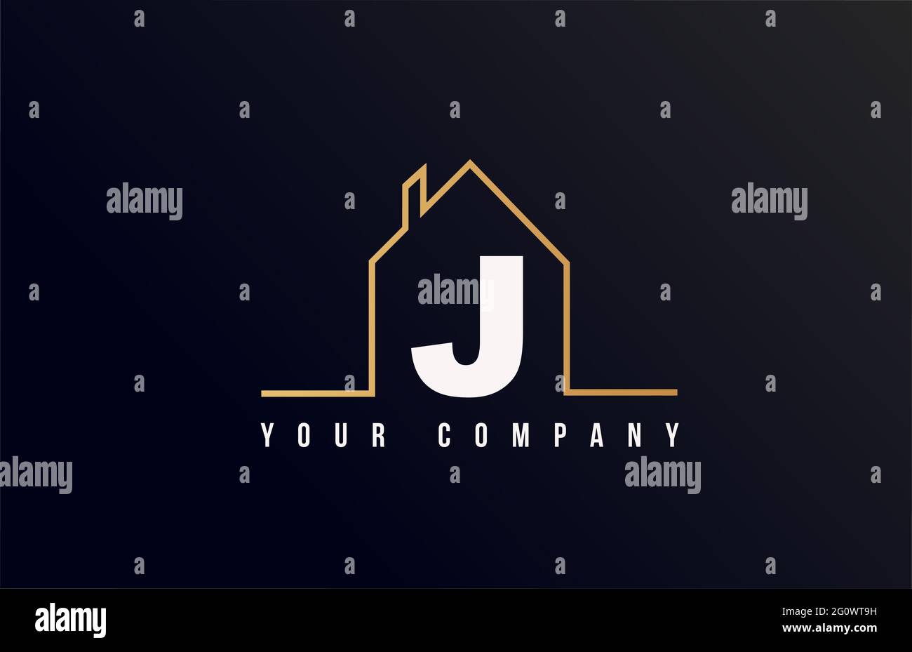J house alphabet letter logo icon design. House real estate for company ...