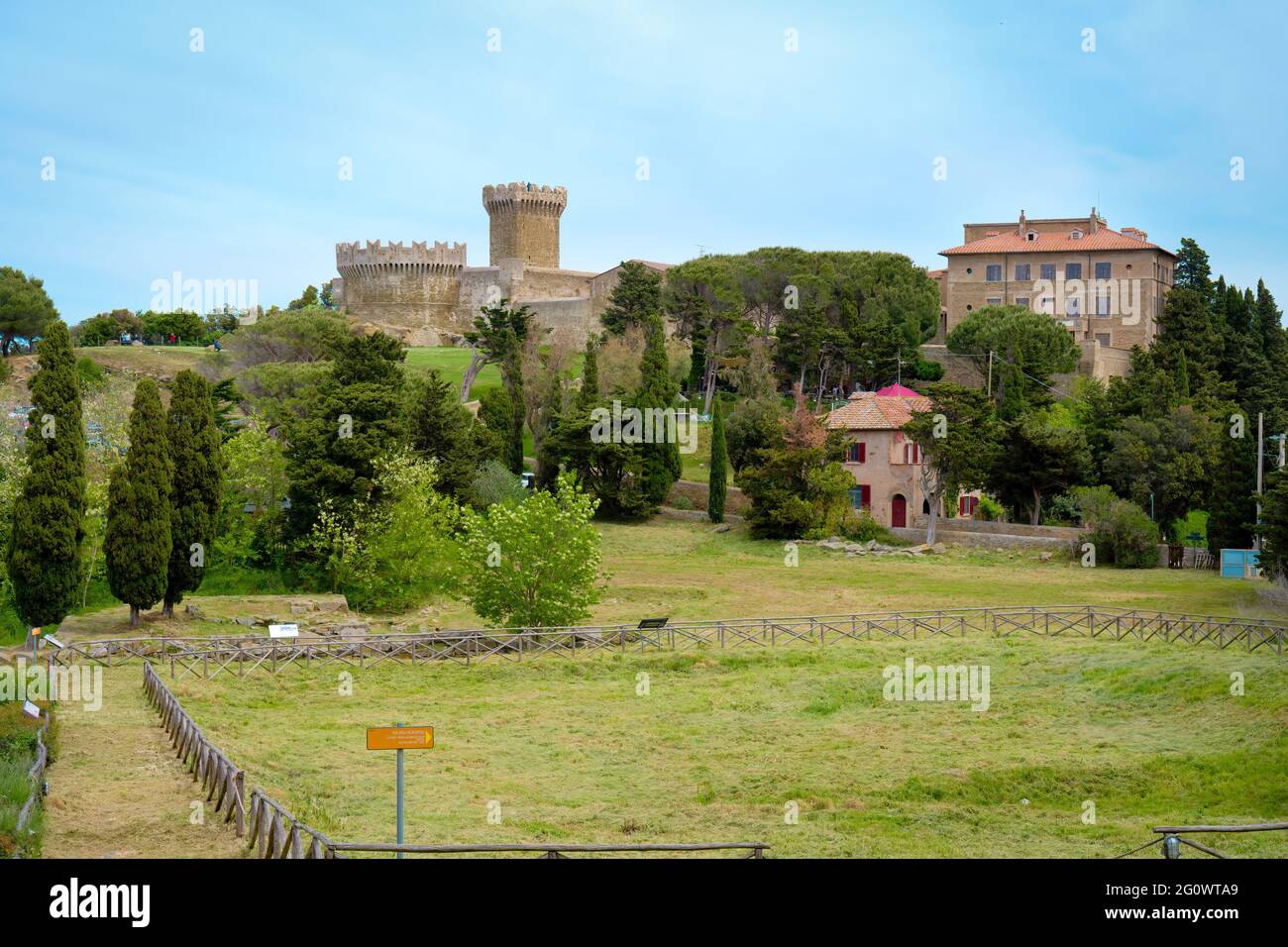 The Etruscan city of Populonia known for necropoleis, old ruins, castle ...