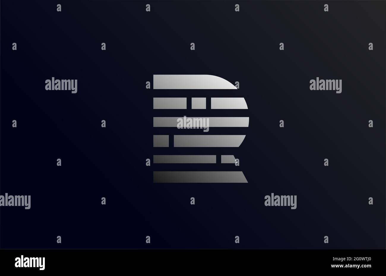 alphabet letter R logo icon in with line. Creative design for business ...