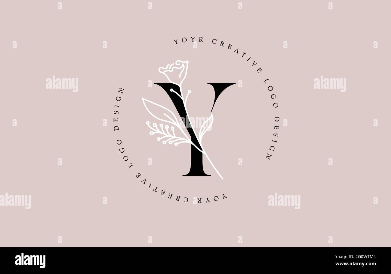 Letter y floral hi-res stock photography and images - Alamy