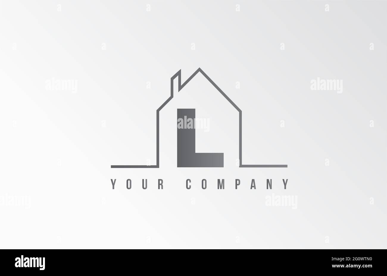 L home alphabet logo icon letter design. House for a real estate ...