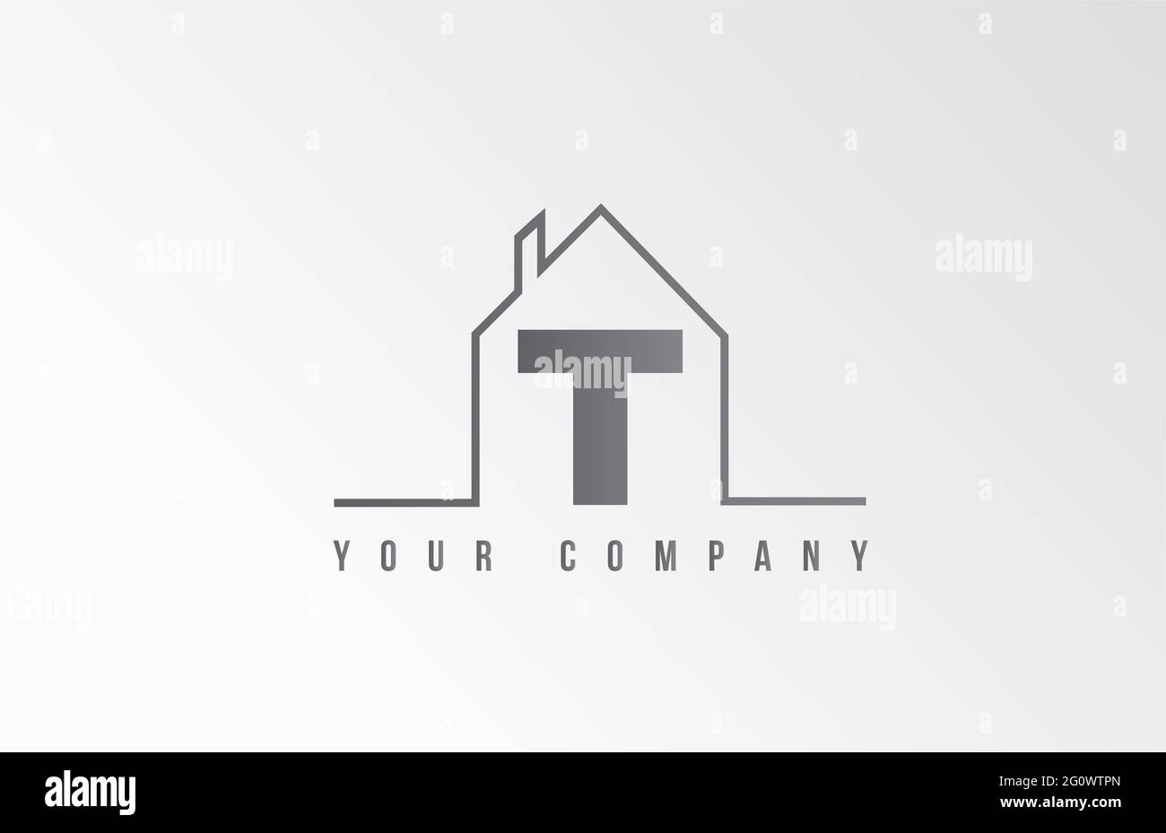T home alphabet logo icon letter design. House for a real estate ...