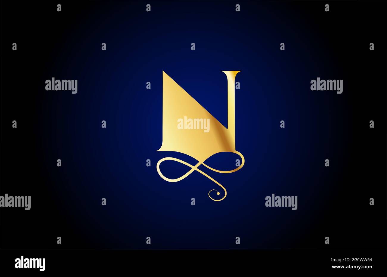 Letter n monogram logo hi-res stock photography and images - Alamy