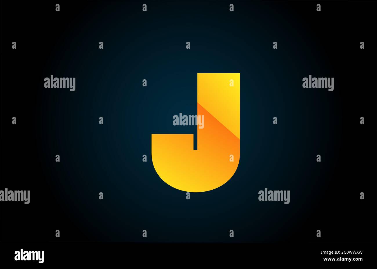 geometric alphabet J letter logo for company and business with yellow ...