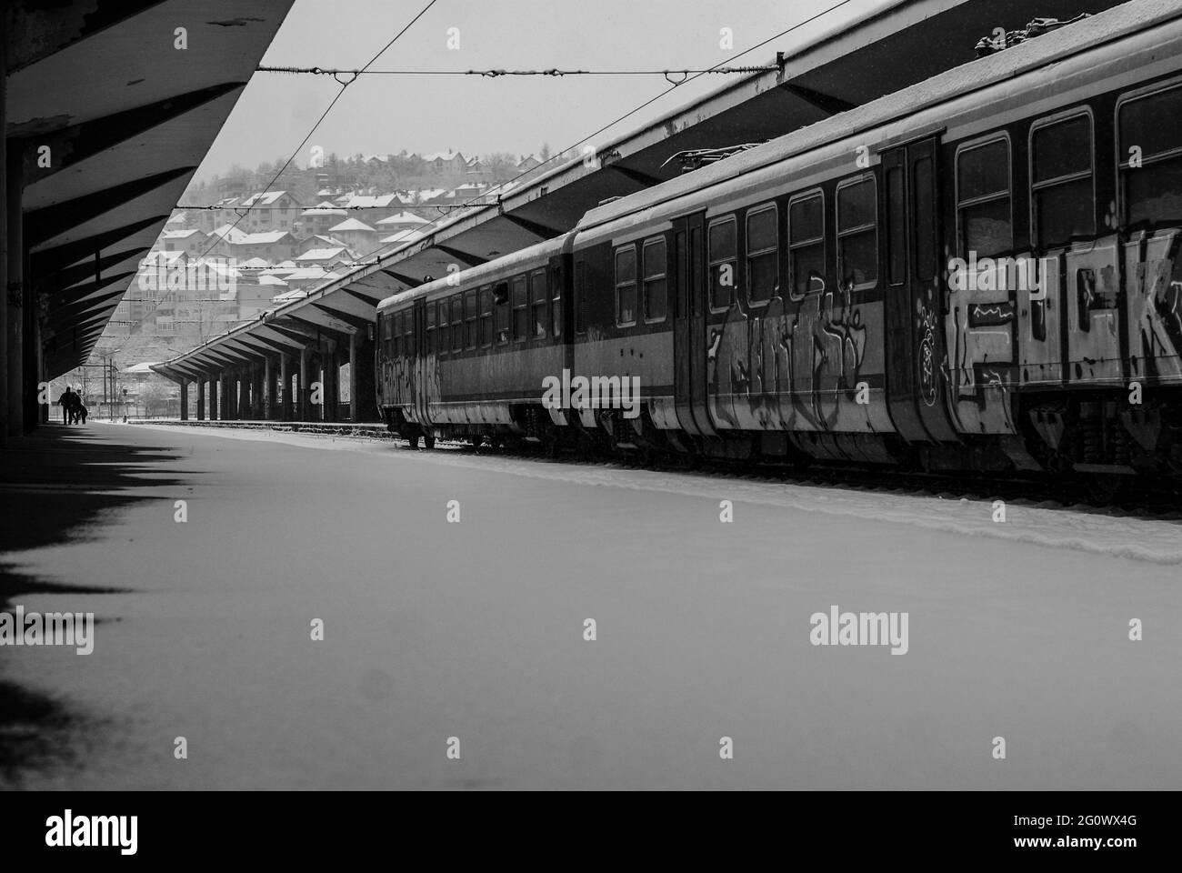 Sarajevo train Black and White Stock Photos & Images - Alamy