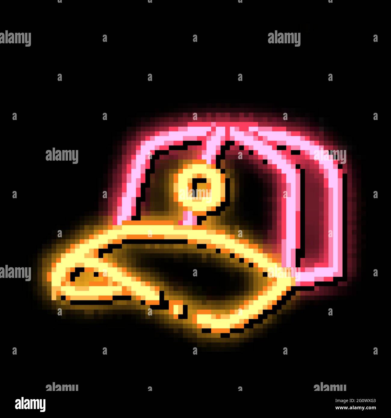 Baseball Cap Hat neon glow icon illustration Stock Vector Image & Art ...