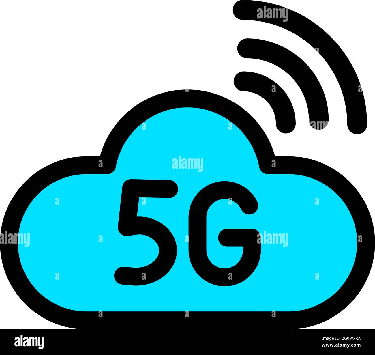 5g color vector icon. Network internet connection symbol or logo. Stock ...