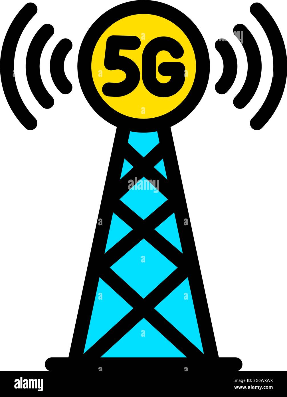 5g color vector icon. Network internet connection symbol or logo. Stock ...