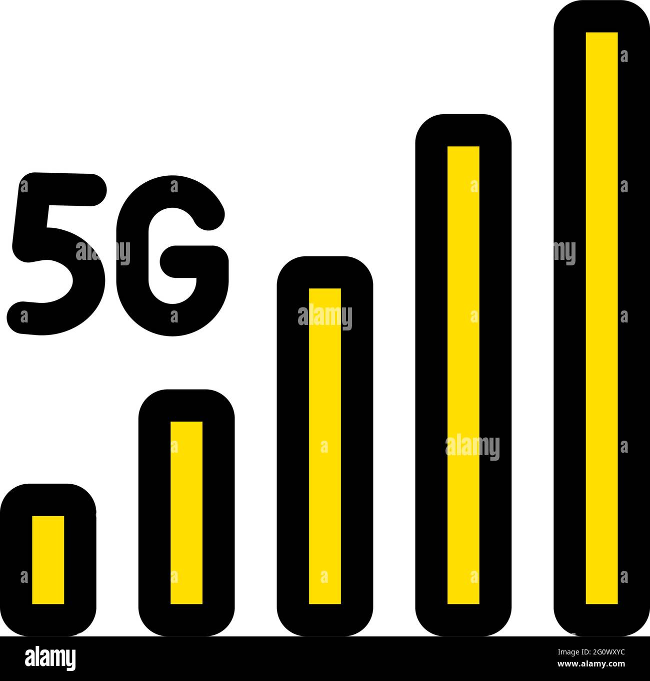 5g color vector icon. Network internet connection symbol or logo. Stock ...