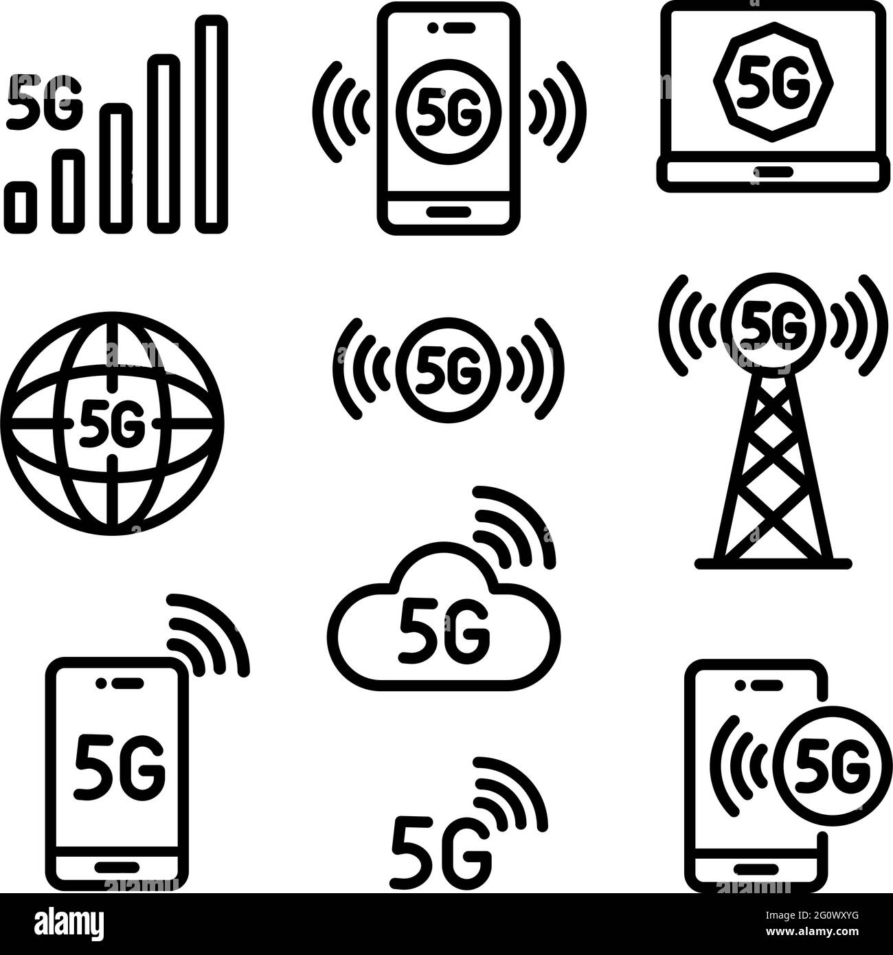 Cloud collection net Stock Vector Images - Alamy