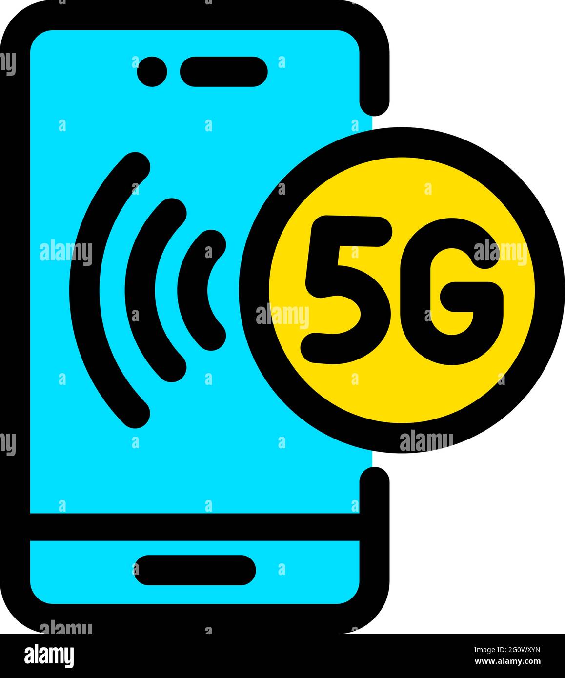 5g color vector icon. Network internet connection symbol or logo. Stock ...