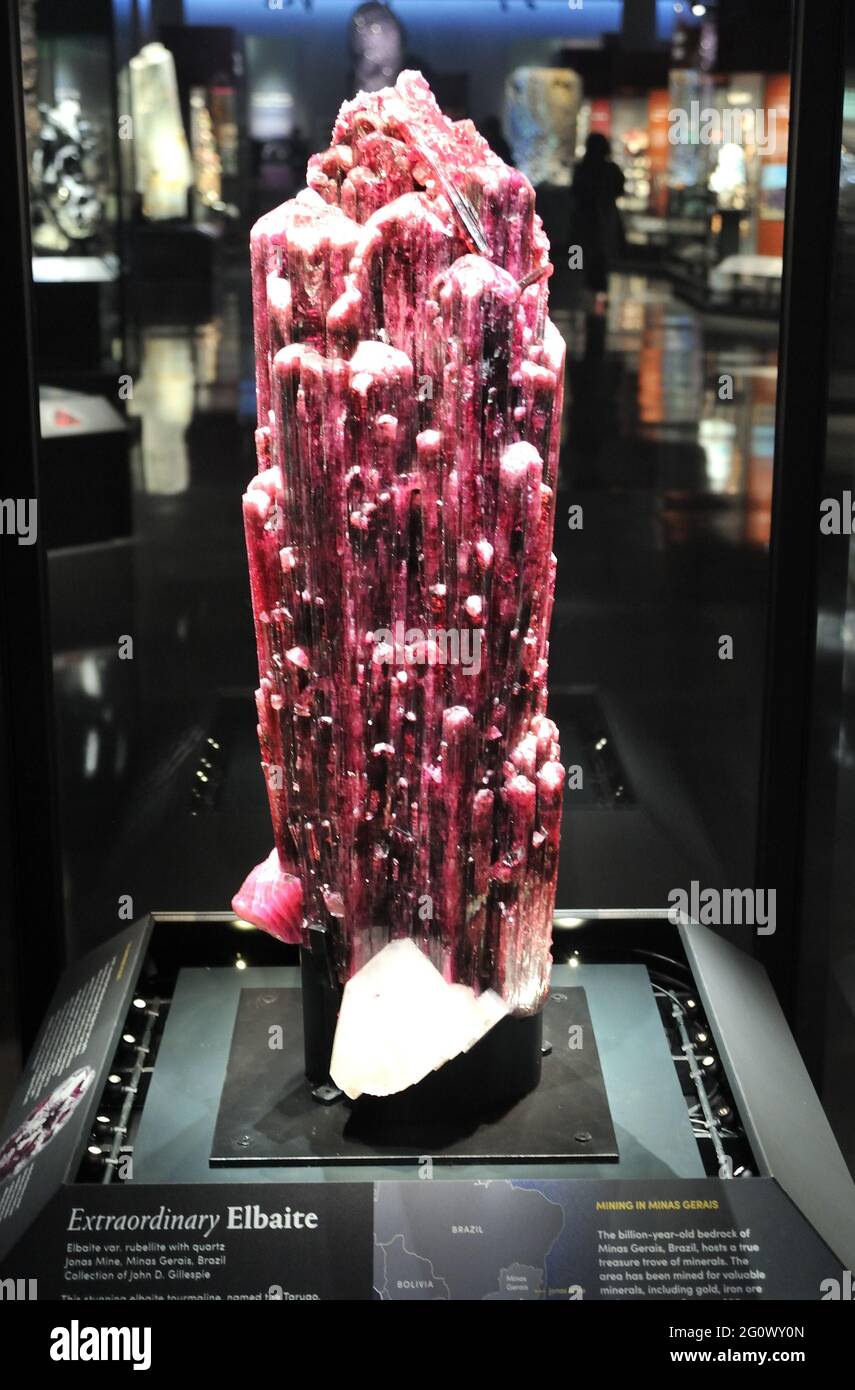 New York, USA. 03rd June, 2021. Gargantuan garnet on display at the ...