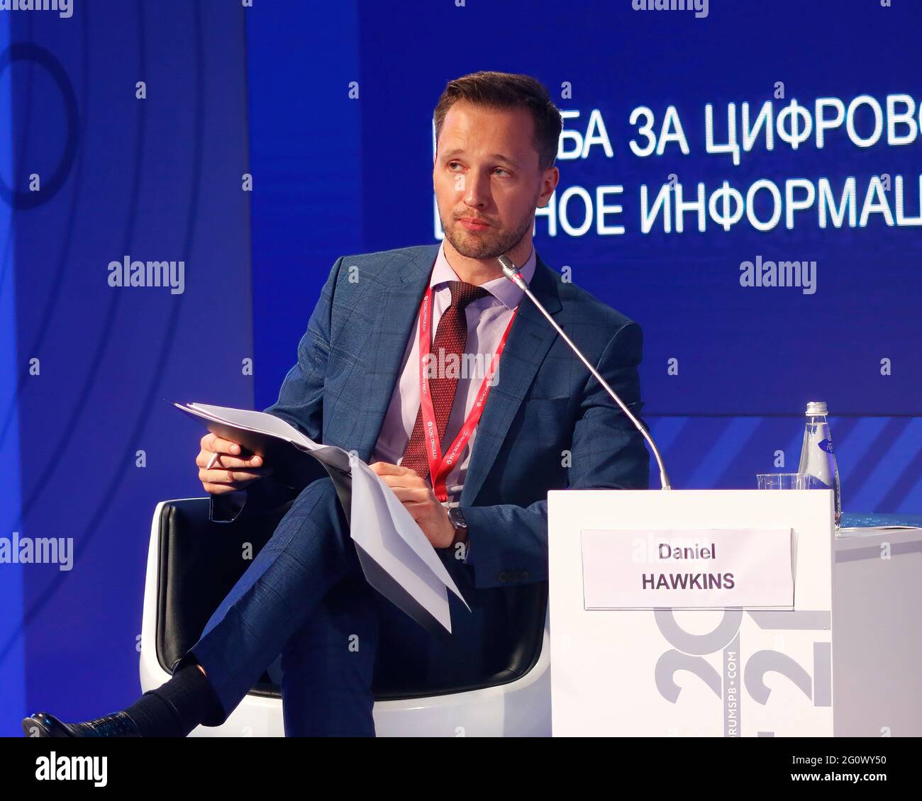 St. Petersburg, Russia. 03rd June, 2021. Daniel Hawkins, Journalist ...