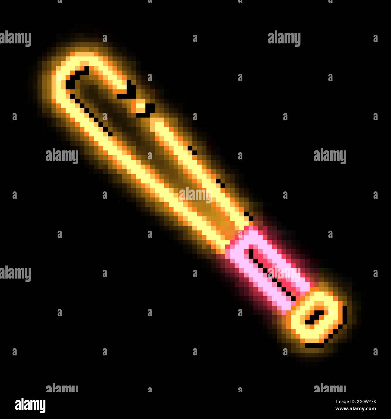 Baseball Bit neon glow icon illustration Stock Vector Image & Art - Alamy