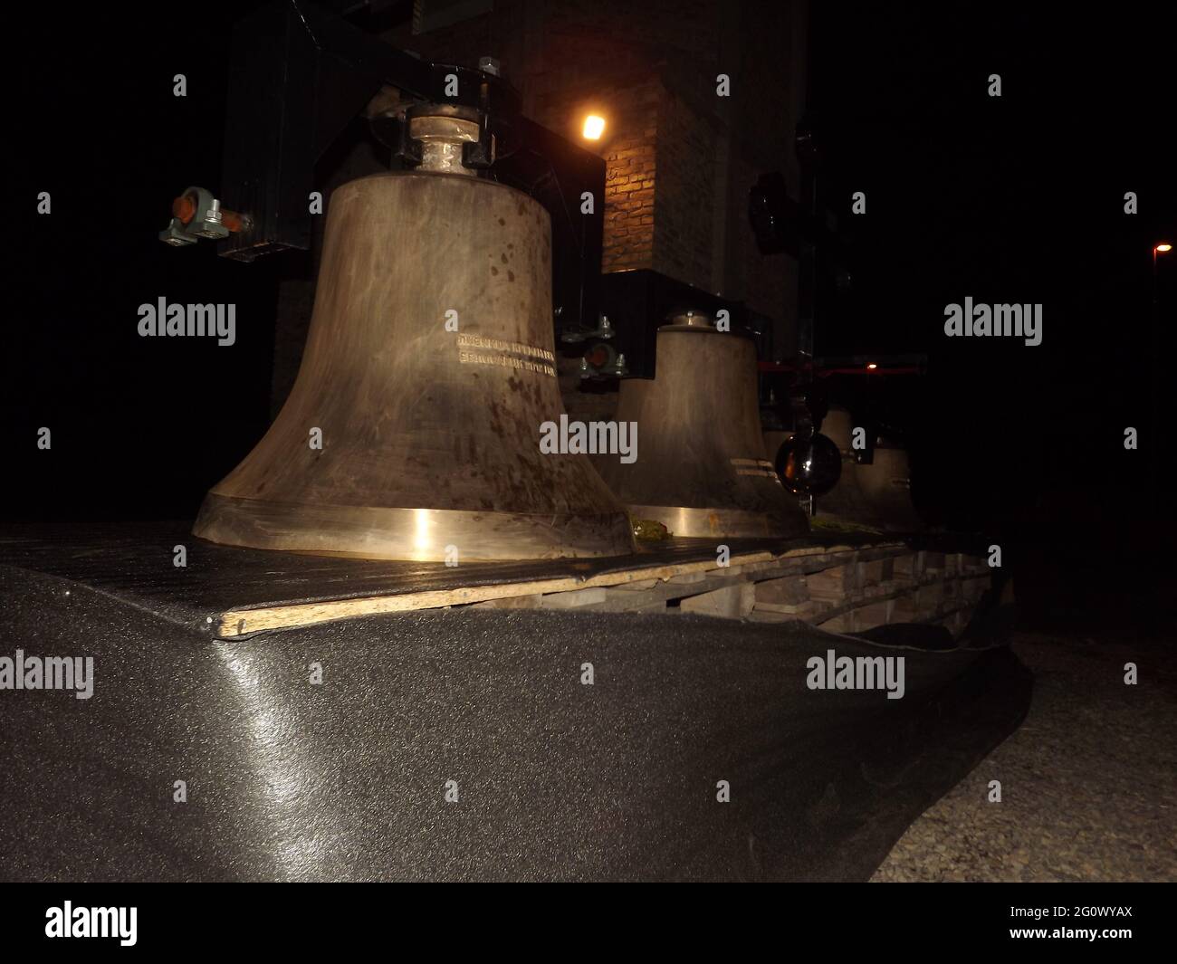 Newly cast church bells, in front of the Orthodox Church in Novi Sad ...
