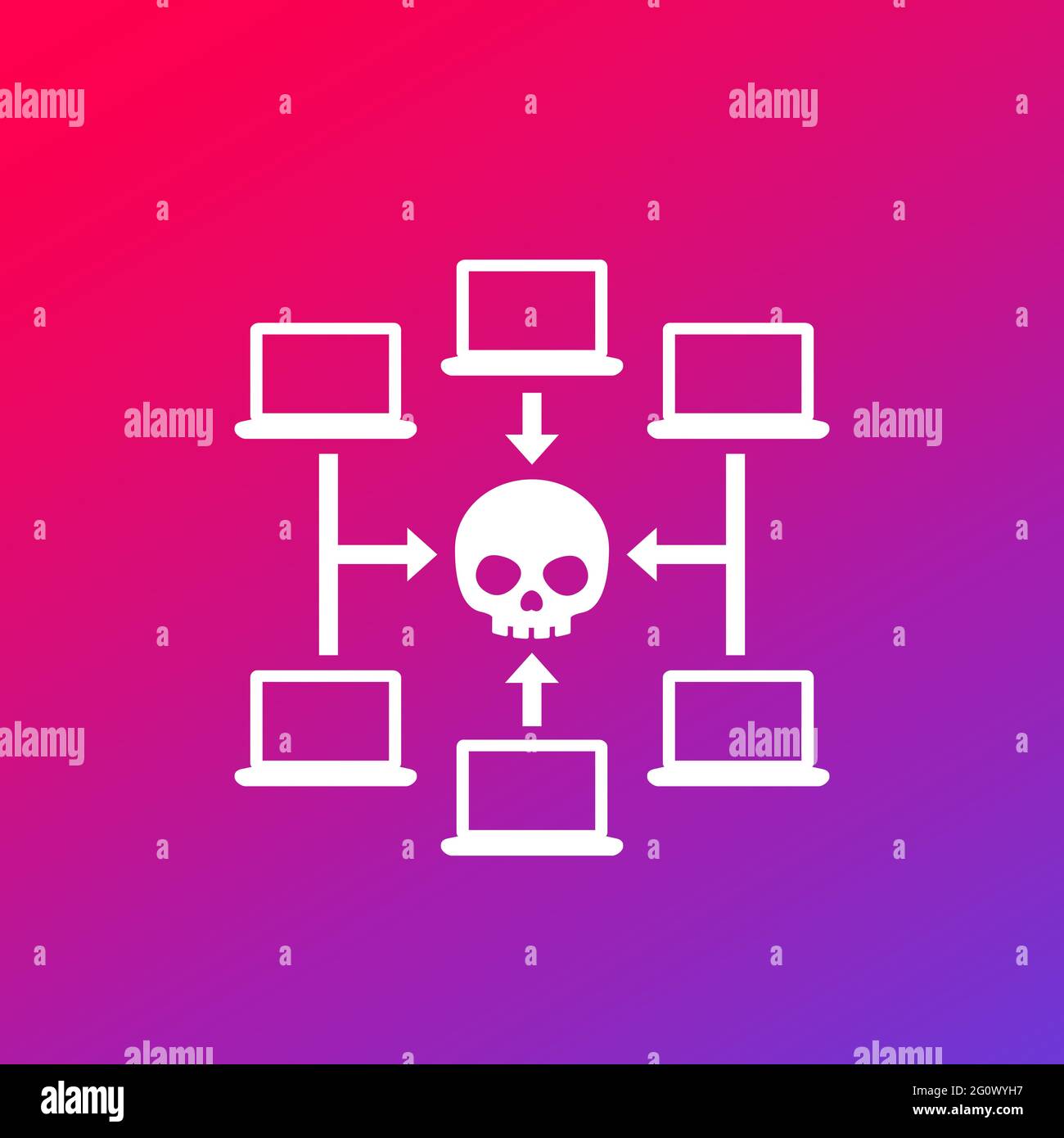 computer virus or malware attack vector icon Stock Vector Image & Art ...