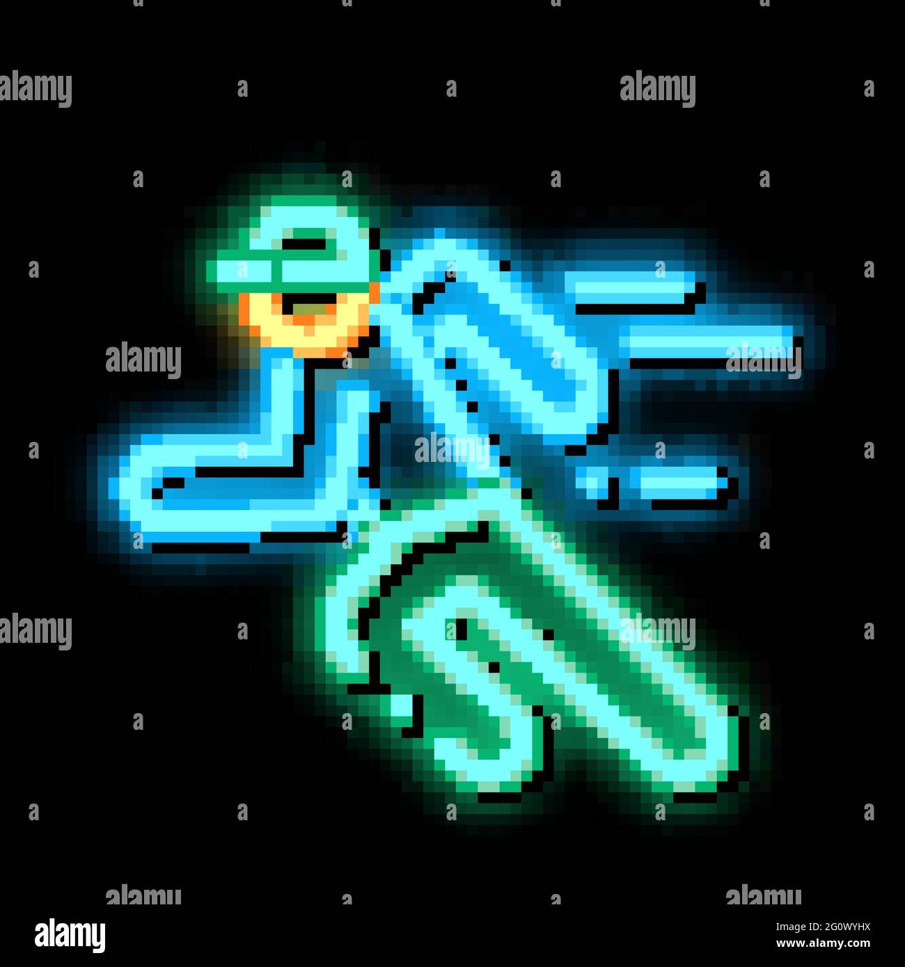 Running Player neon glow icon illustration Stock Vector Image & Art - Alamy