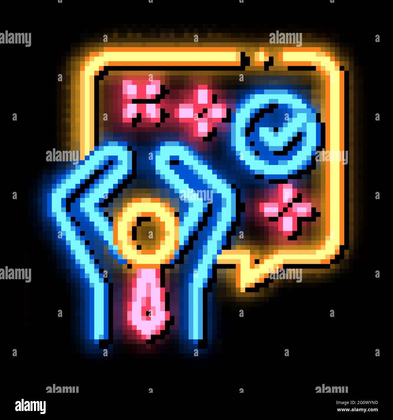 Human Celebrate neon glow icon illustration Stock Vector Image & Art ...