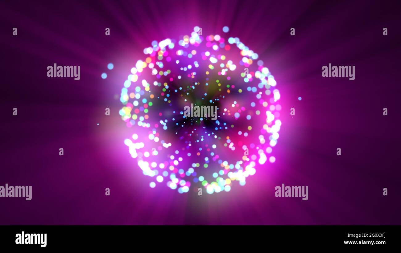 cell particle light ray color, illustration render Stock Photo - Alamy