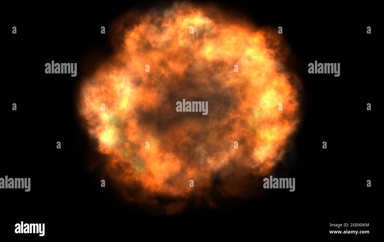 fire flame explosion in space, abstract illustration Stock Photo - Alamy