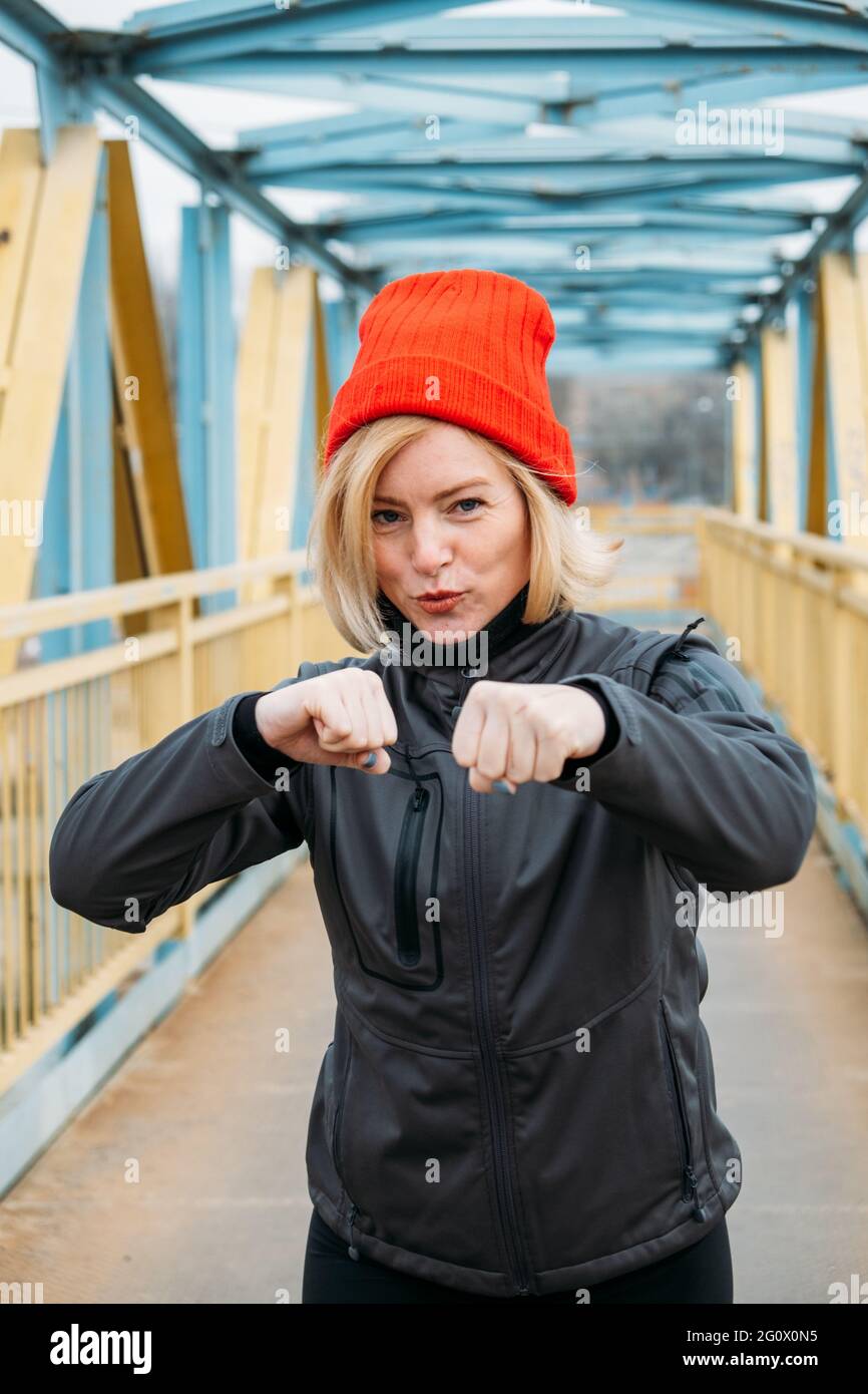 Woman 40s running outdoors park hi-res stock photography and images - Alamy