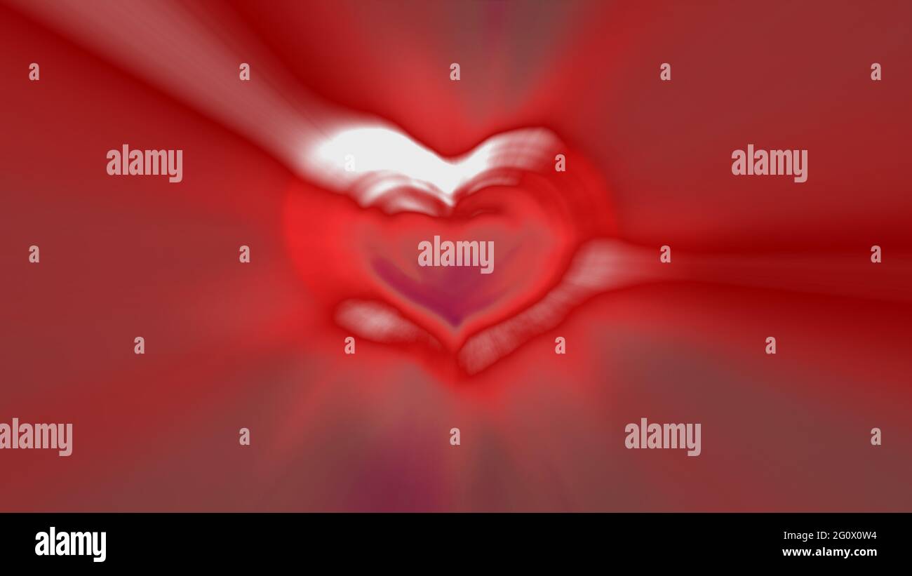 Heart Neon Glow light ray, illustration render Stock Photo - Alamy