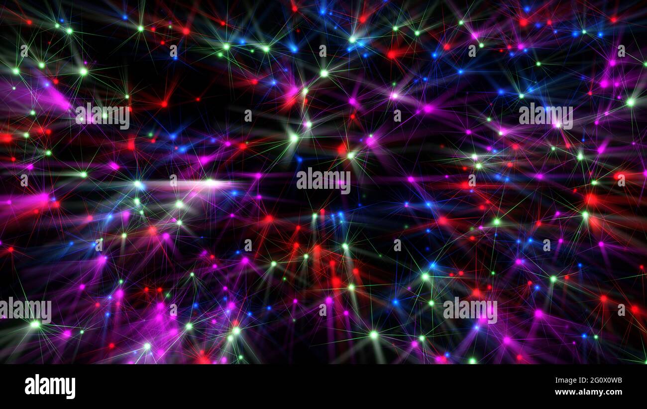 laser ray light neon rays illustration render Stock Photo - Alamy