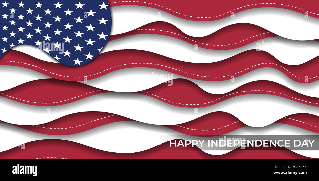 American Flag Paper Template