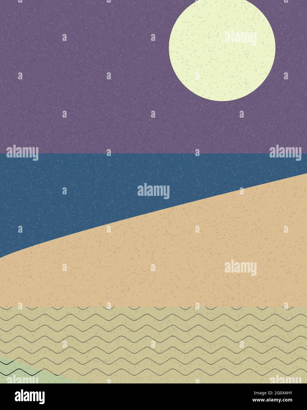 Geometric landscape silhouette generative art poster illustration Stock ...